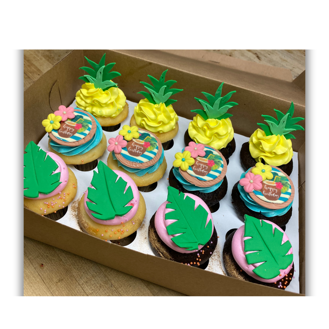 Hawaiian Themed Cupcakes | Simply Cakes and Cupcakes Hawaiian Themed Cupcakes | Simply Cakes and Cupcakes