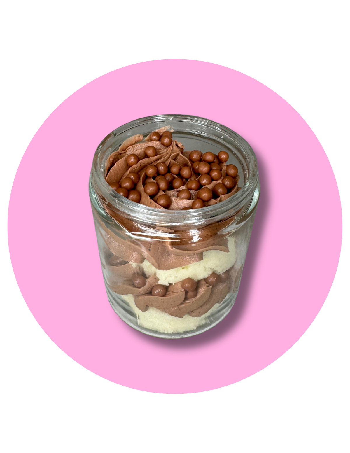 Vanilla Cake with Milk Chocolate filled jar | Simply Cakes and Cupcakes
